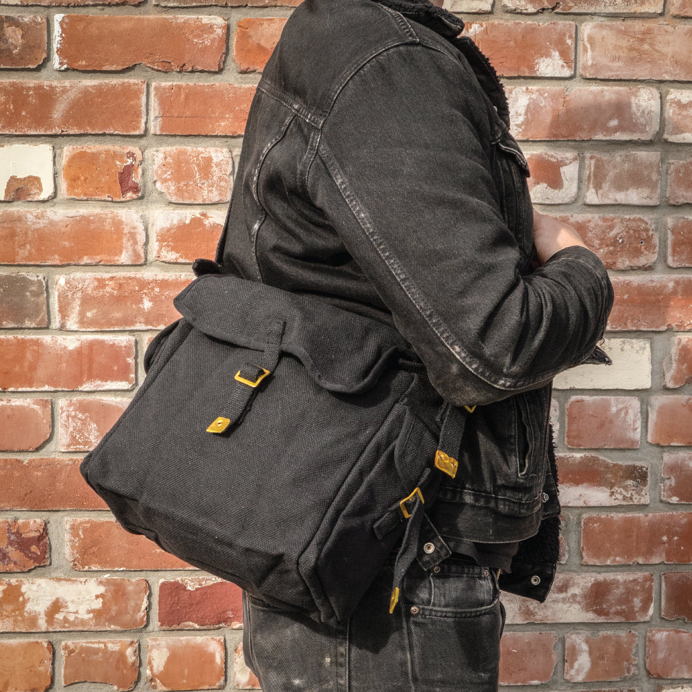 Canvas Haversack - Black | Army and Outdoors