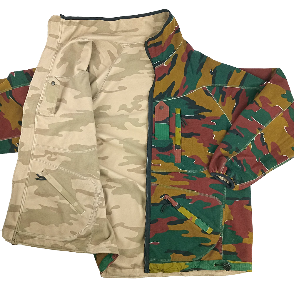 Belgian Jigsaw Camo Reversible Fleece Jacket - Value Grade