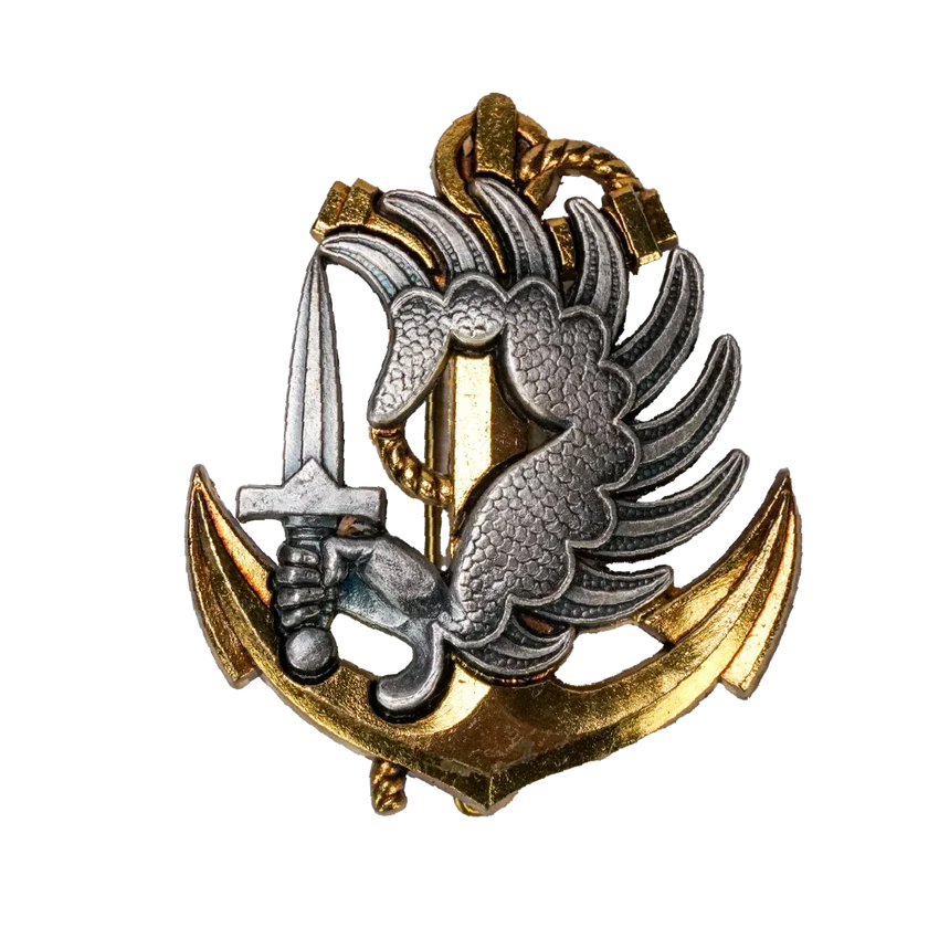 French 1980s Marine Paratrooper Beret Badge