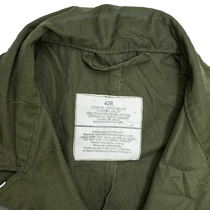 USGI Olive Utility Coveralls - 42R, Large