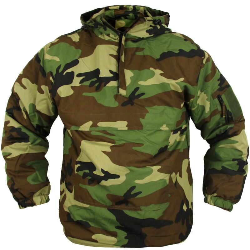 Tactical Fleece Lined Anorak - Woodland